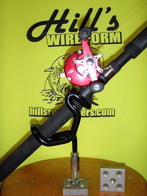 Fishing rod holders 45 degree 6" stainless stem 1/2" threads and 4-scr ...